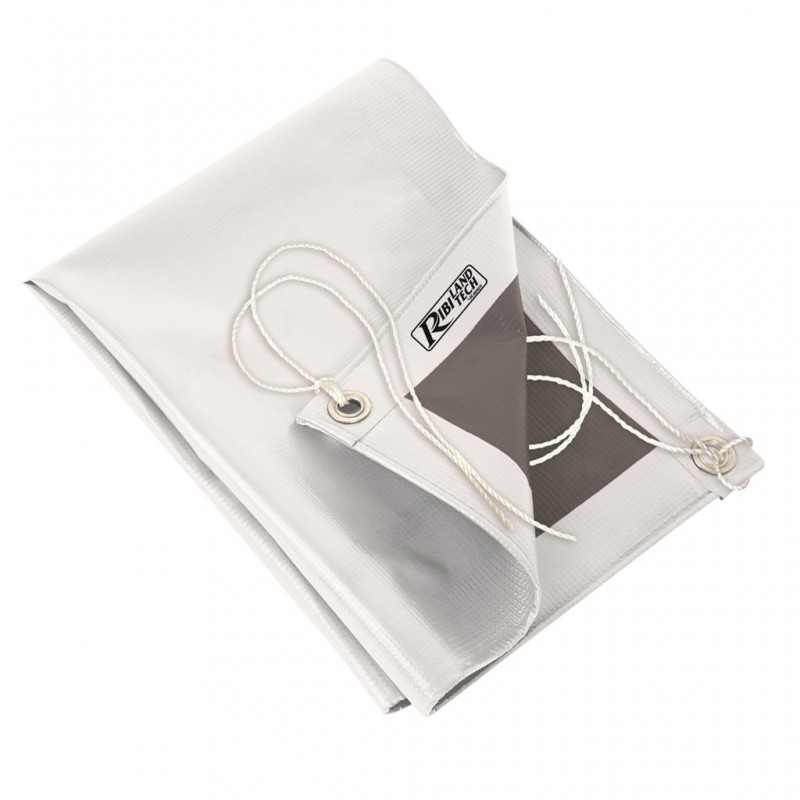 Aménagement maison : BâCHE BLANCHE 300 GR/M2 , EN PVC AVEC OEILLETS ET ...